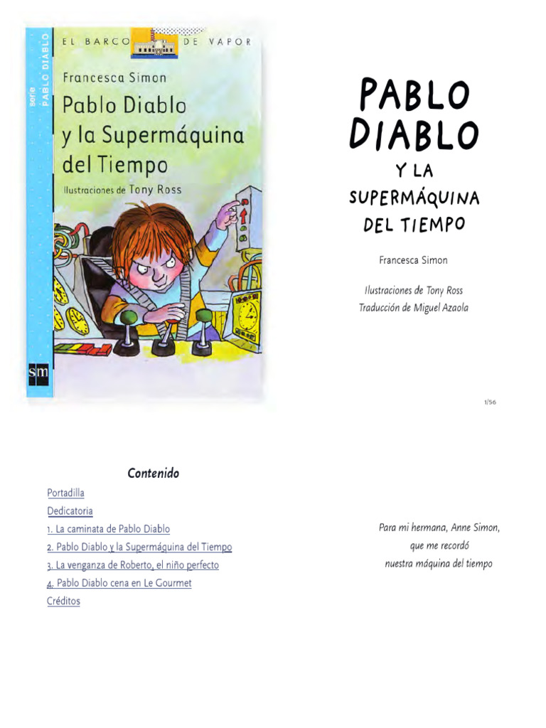 Pablo Diablo y la Supermáquina del Tiempo | PDF