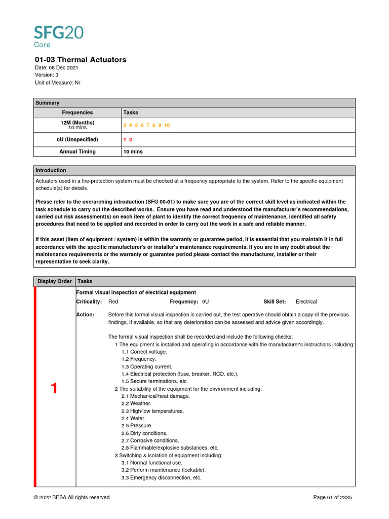 SFG20 Thermal Actuator Maintenance Guide | PDF | Electrical Connector ...