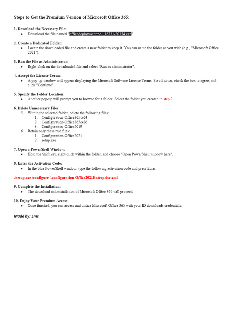 Premium Version Microsoft Office 365 | PDF