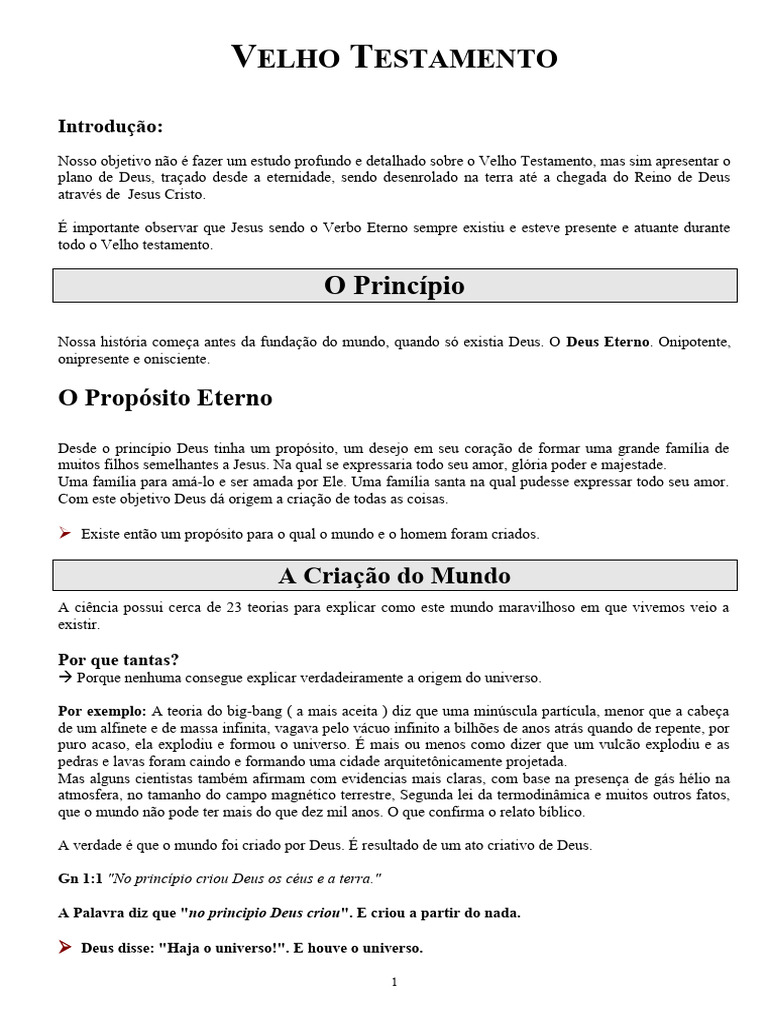 10 - Introdução Ao Velho Testamento Instituto Phillos | PDF | Jacó | Abraão