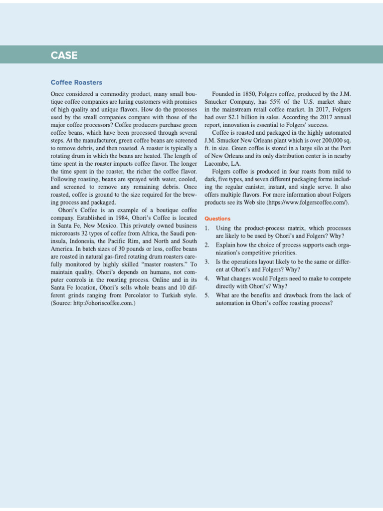 Coffee Roaster Study Case | PDF