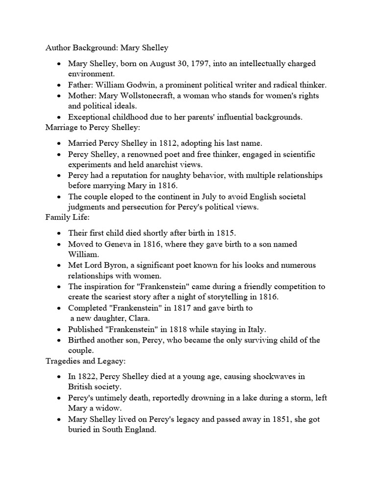 English Notes | Download Free PDF | Frankenstein | Mary Shelley