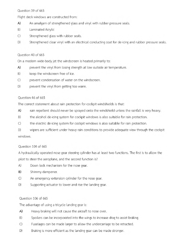 ATPL - Aircraft general ชุด A | PDF