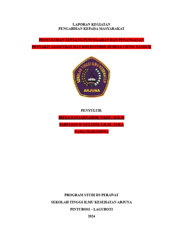 Format Laporan PKM 2024 | PDF