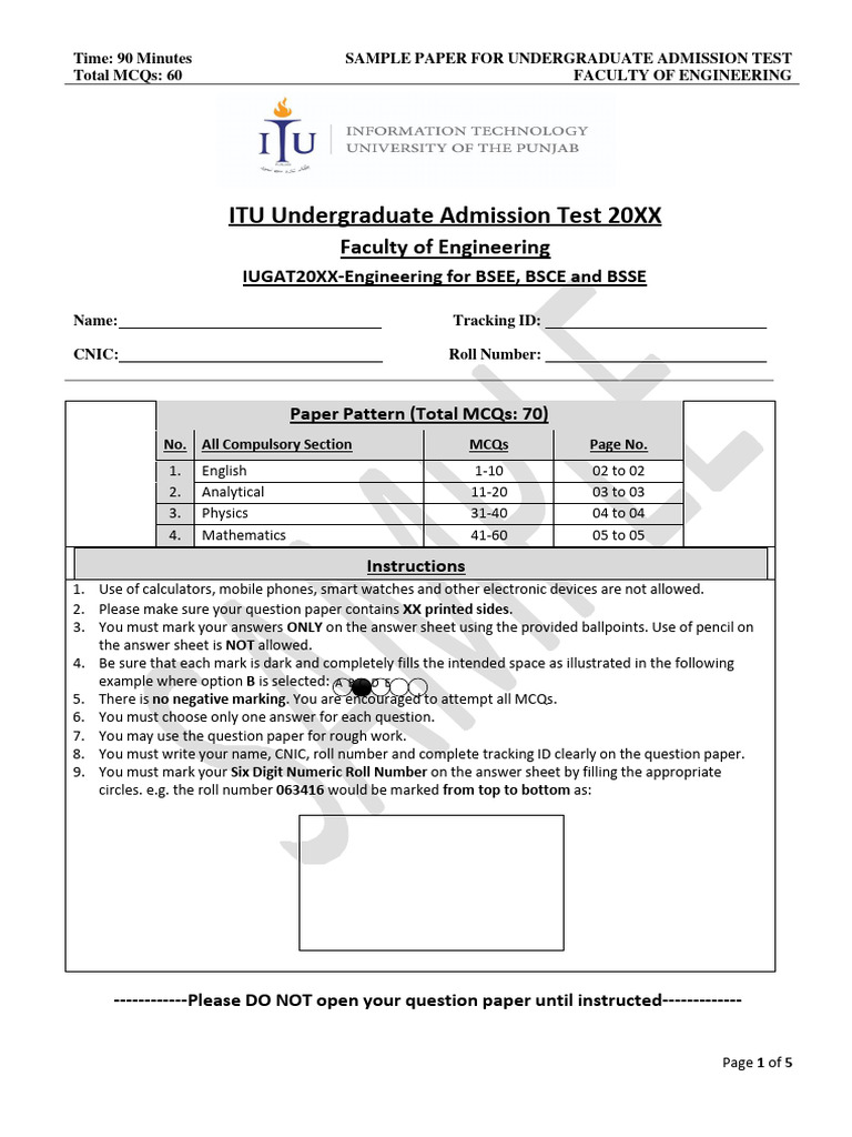 Sample Iugat Foe 2023 | PDF | Electromagnetic Radiation | Multiple Choice