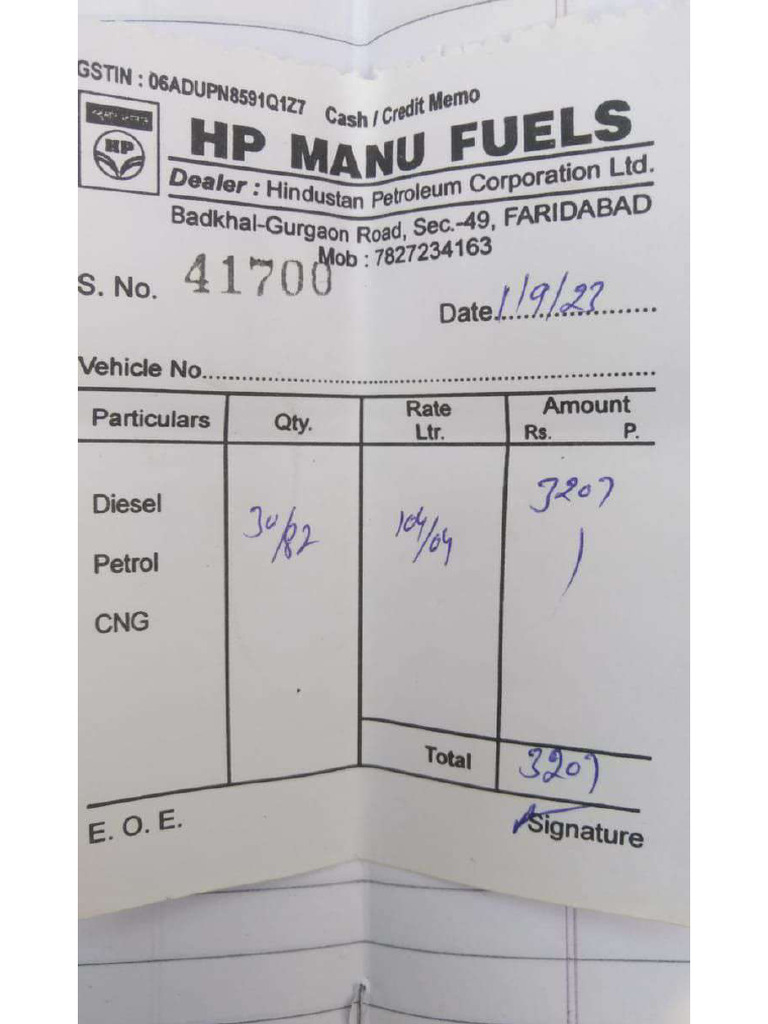 Fuel Bill | PDF