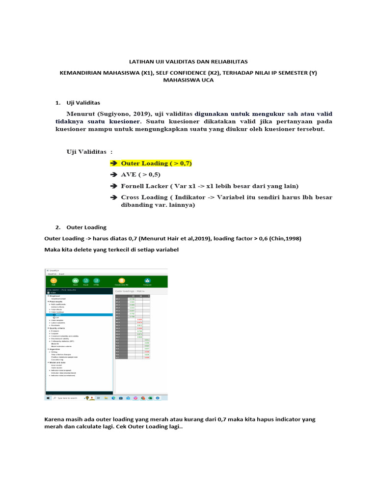 Interpretasi Uji Validitas Dan Reliabilitas | PDF | Metode & Bahan Ajar