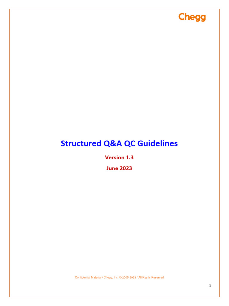 Structure QA QC Guidelines - v1.3 | PDF | Plagiarism | Computer Programming