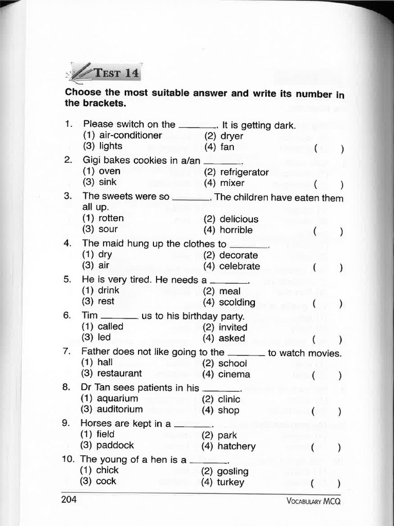 Section 4 Test 14 To 20 and Section 5 | PDF