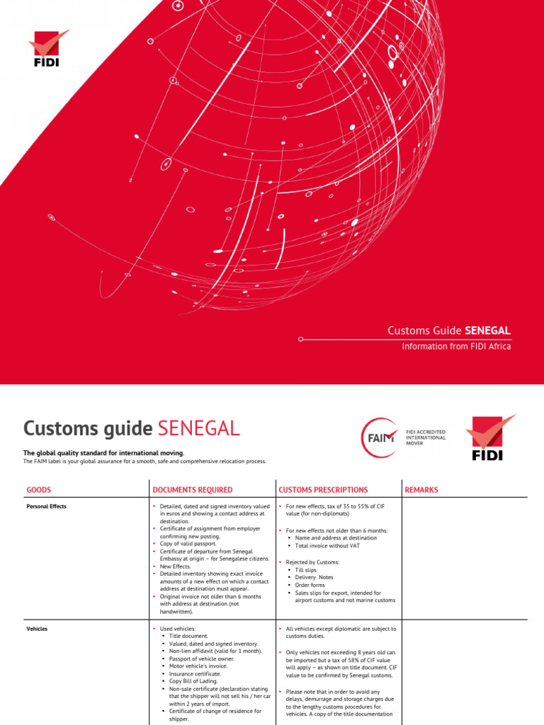 M Svcs Customsregulation Senegal | PDF | Customs | Invoice