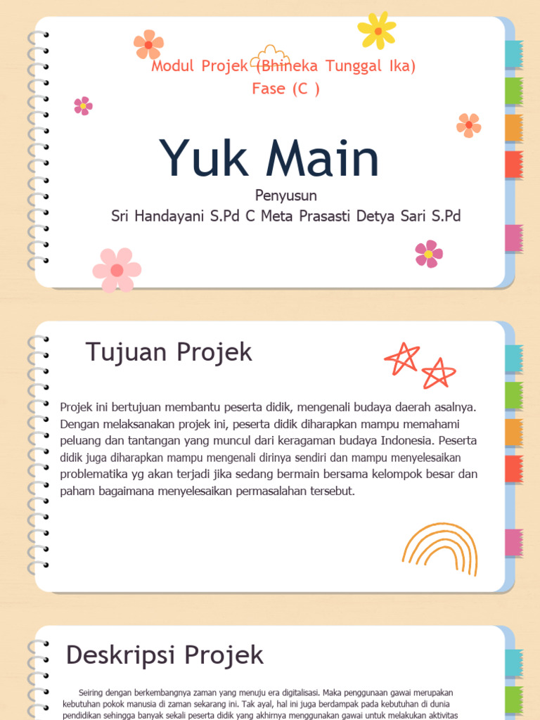 Modul Projek Bhinneka Tunggal Ika - Yuk Main! - Fase C | PDF