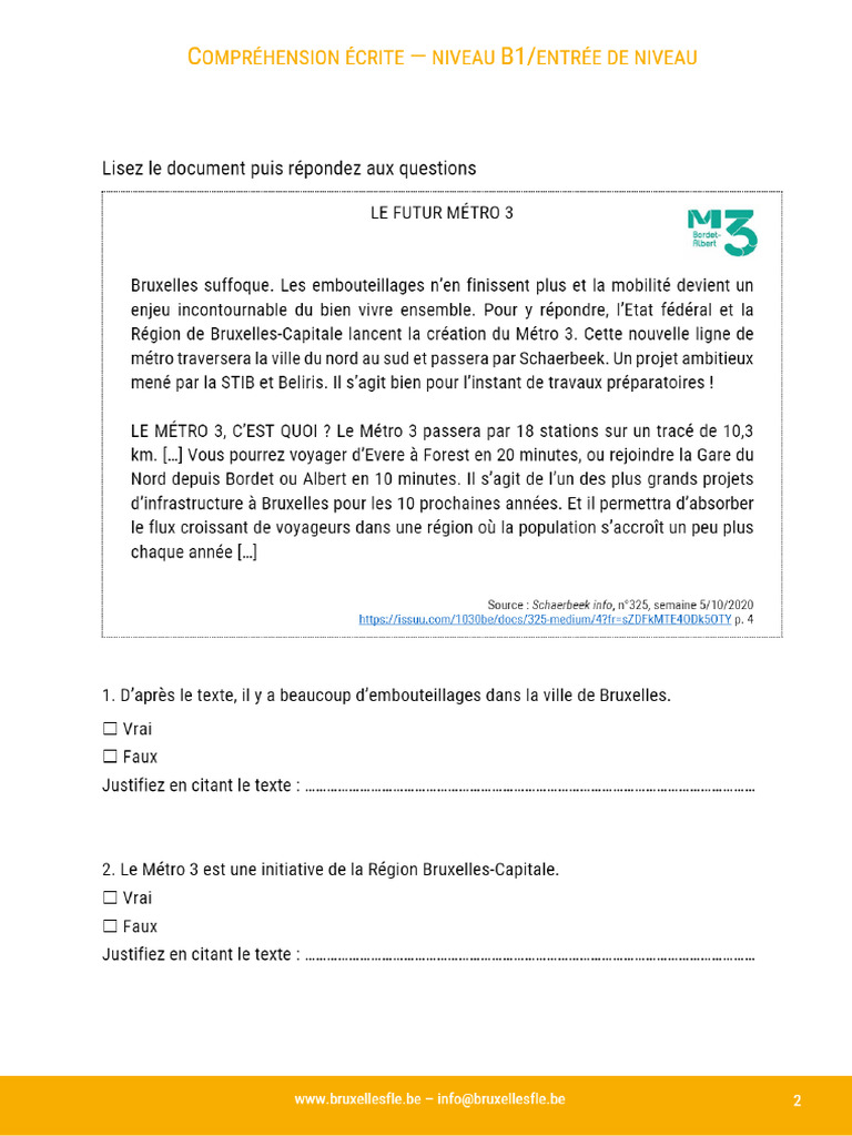 Nouveau Métro Bruxelles | PDF