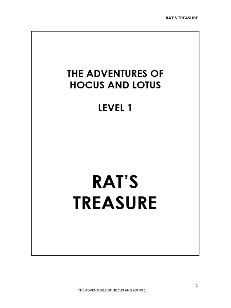 Hocus and Lotus: Rat's Treasure Adventure | PDF | Clothing