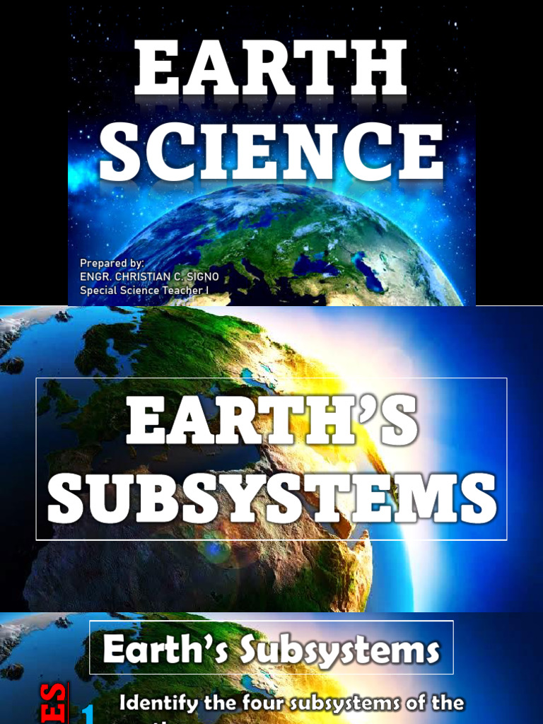 Earth's Subsystems | PDF | Atmosphere Of Earth | Atmosphere