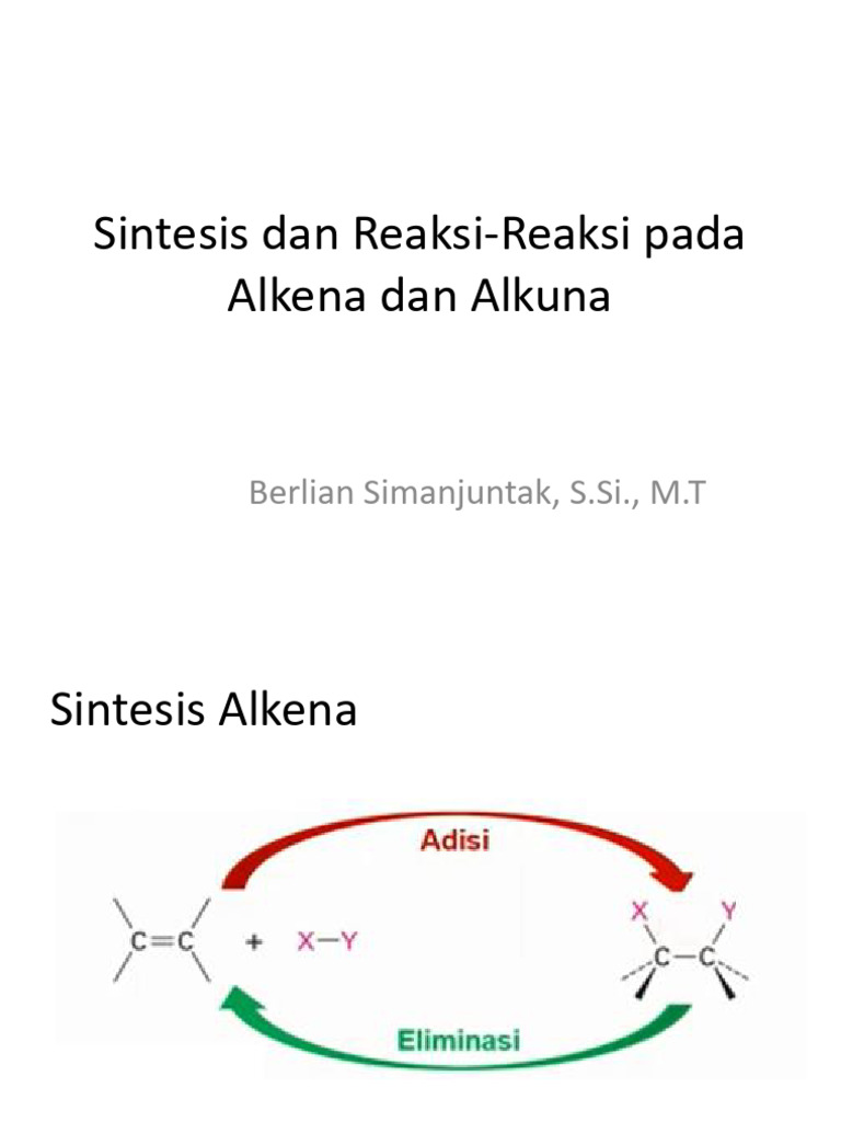 Sintesis Dan Reaksi - Reaksi Pada Alkena Dan Alkuna | PDF