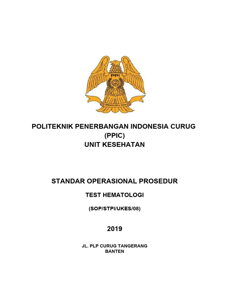 SOP Test Hematologi Revisi | PDF