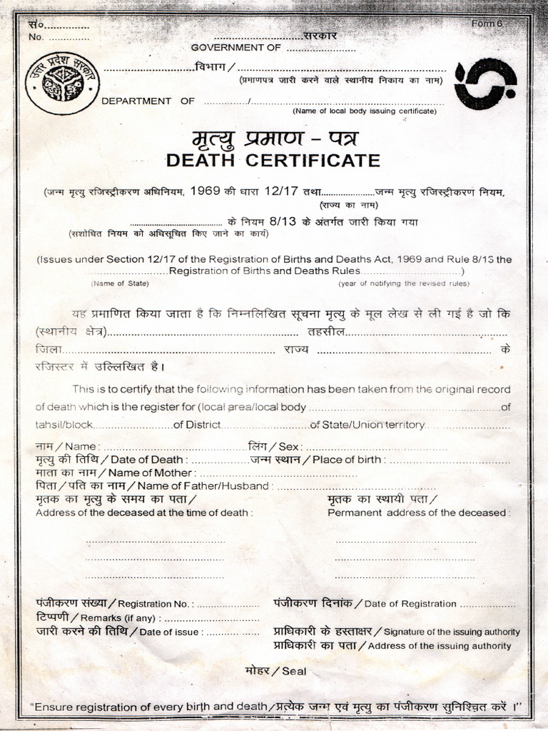 Death Cert Format | PDF