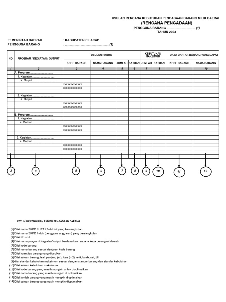 Blangko RKBMD 2023 | PDF