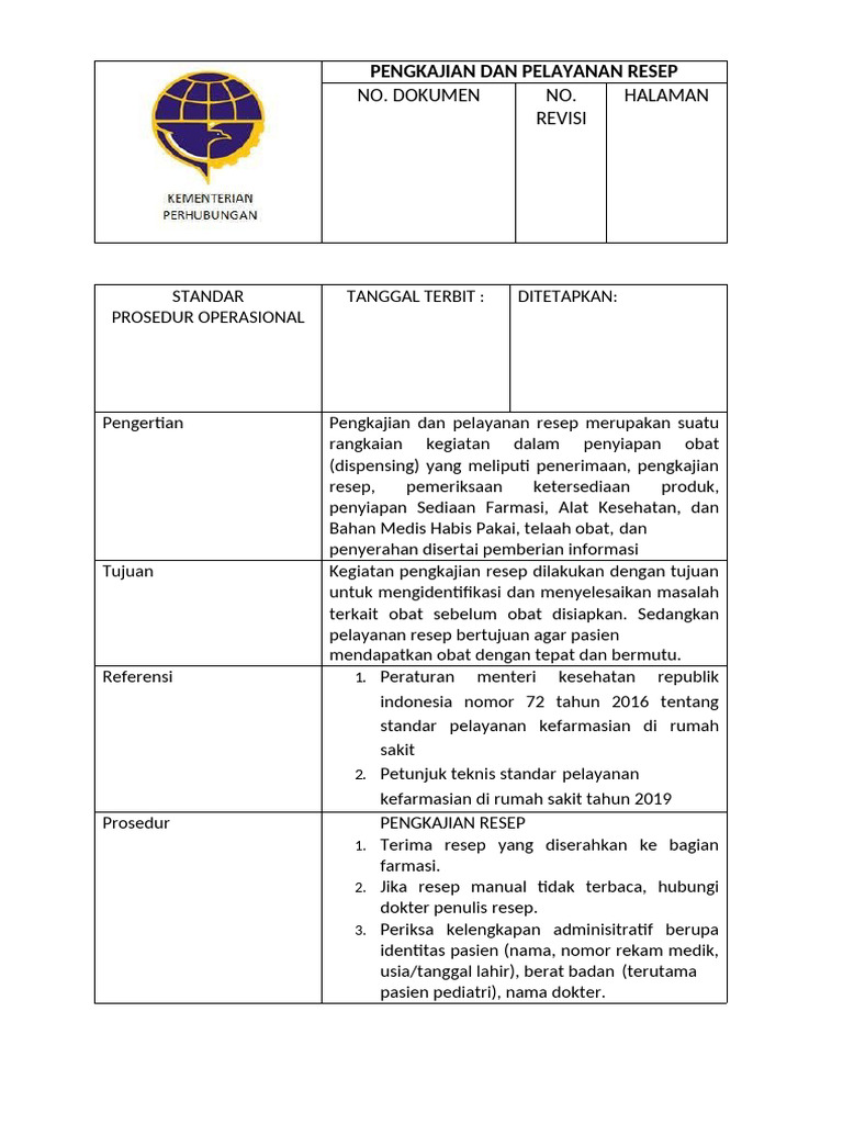 SOP Farmasi PPIC | PDF | Sains & Matematika