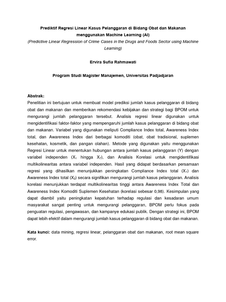 Tugas Analisis Bisnis - Ervira Sufia Rahmawati - NPM 120820230554 | PDF | Bisnis | Pengembangan Diri