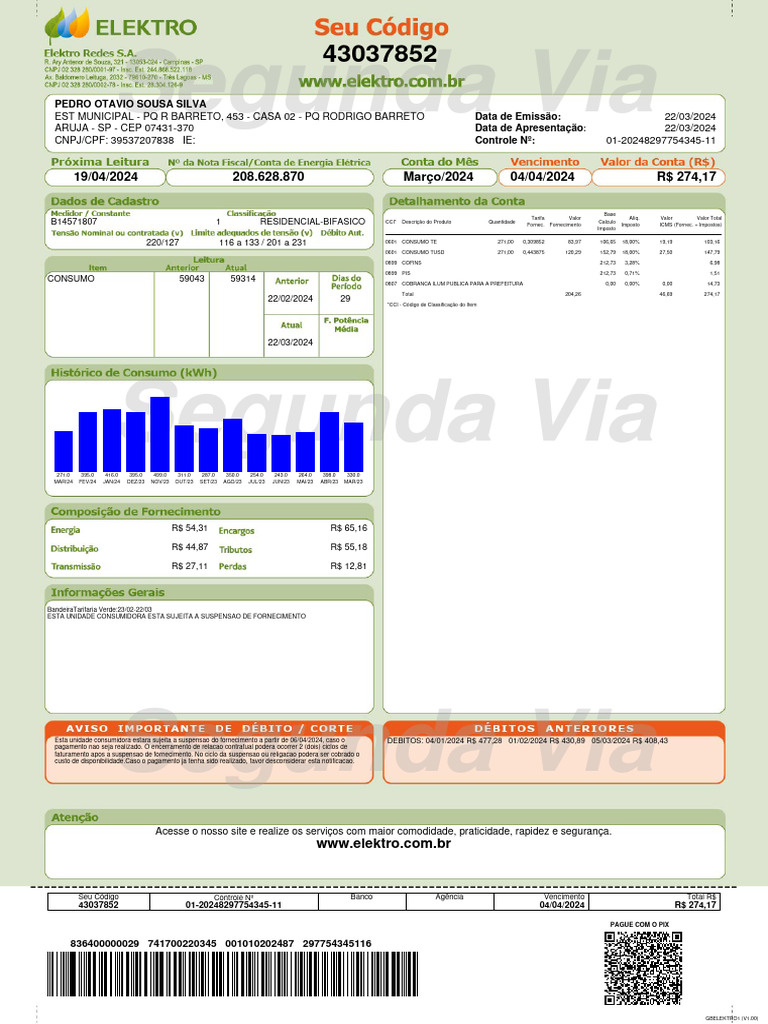Segunda Via - 2024829775434 | PDF