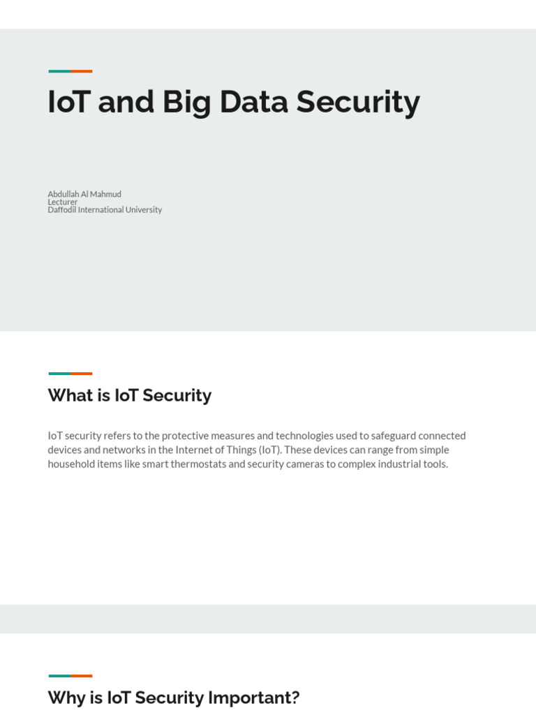 IoT and Big Data Security | PDF | Security | Computer Security