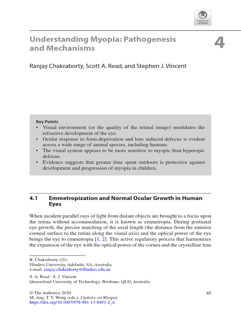 Understanding Myopia Pathogenesis and Mechanisms | PDF | Myopia | Cornea