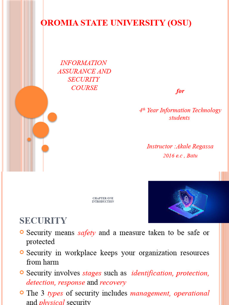 Information Assurance and Security Note | PDF | Malware | Security