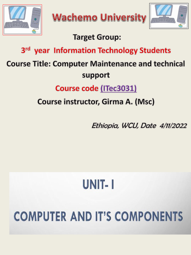 Understanding Computer Basics and Components | PDF | Computer Hardware ...