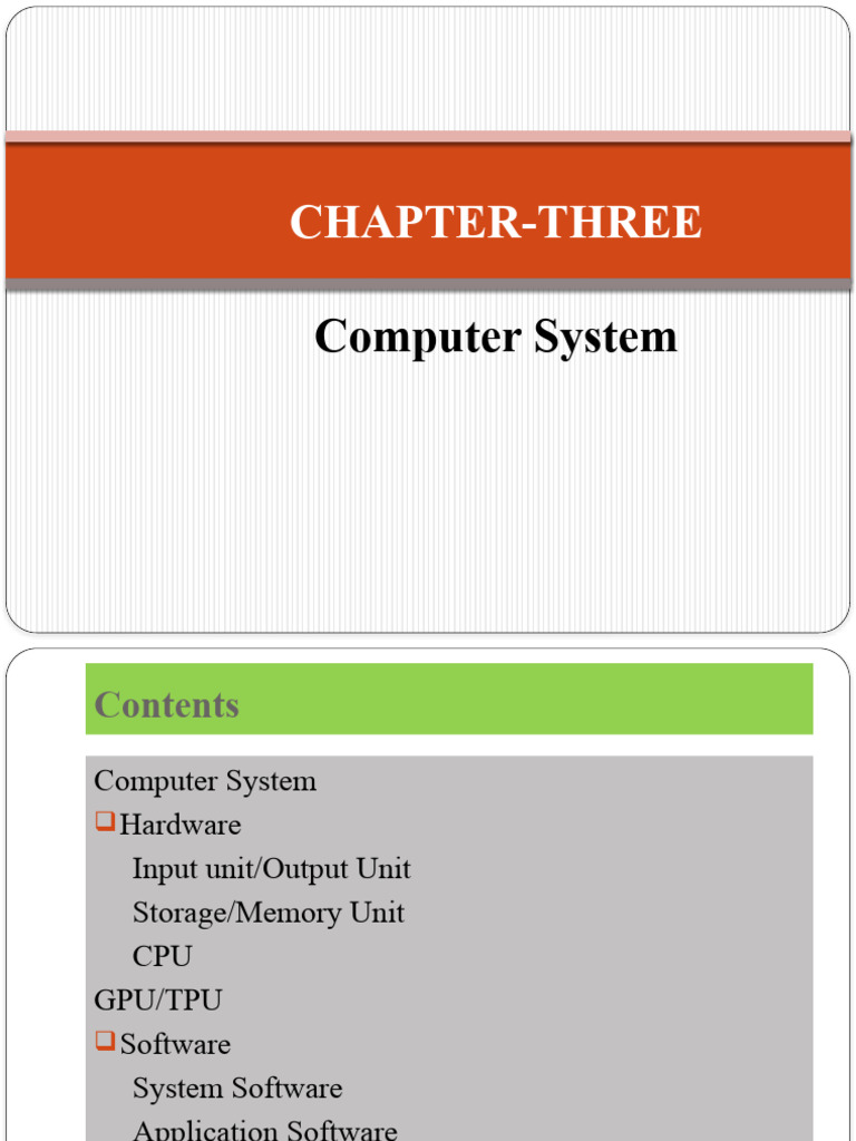 CH3 Computer System (1) (1) .PPTX (Read-Only) | PDF | Assembly Language | Programming Language