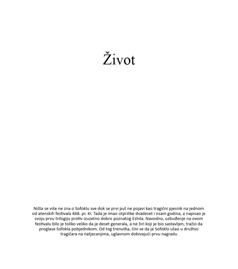 Život Sofokla | PDF