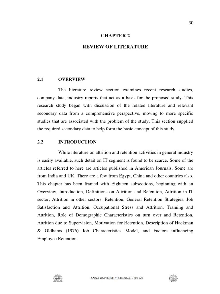Attrtion Chapter 2 (Reference) | PDF | Employee Retention | Employment