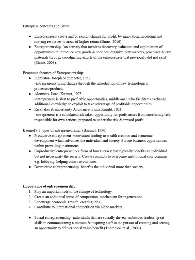Enterprise Concepts and Issues | PDF | Entrepreneurship | Social Enterprise