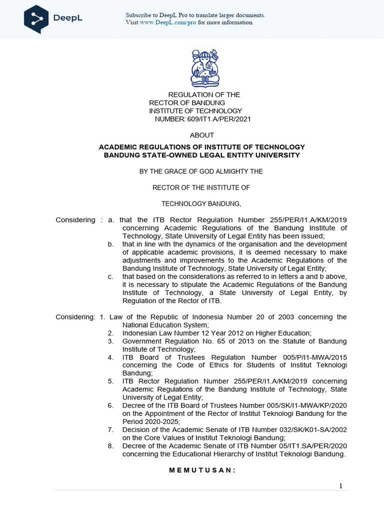 ITB Academic Regulations 2021 en | PDF | Postgraduate Education ...