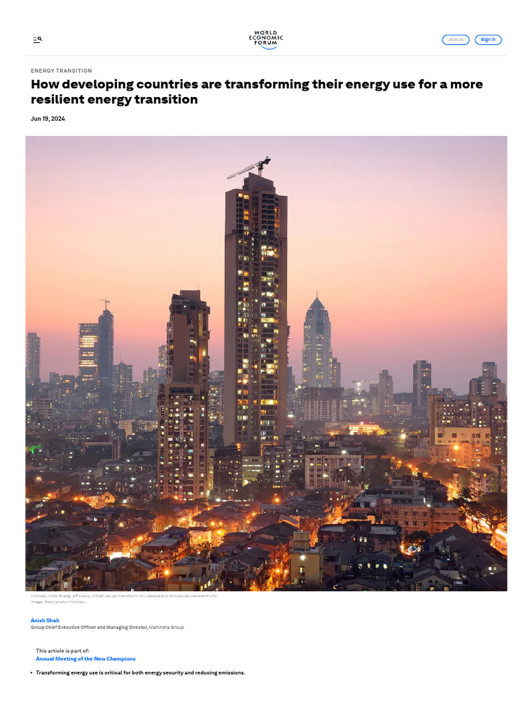 Energy Transition in Developing Nations | PDF | Efficient Energy Use ...