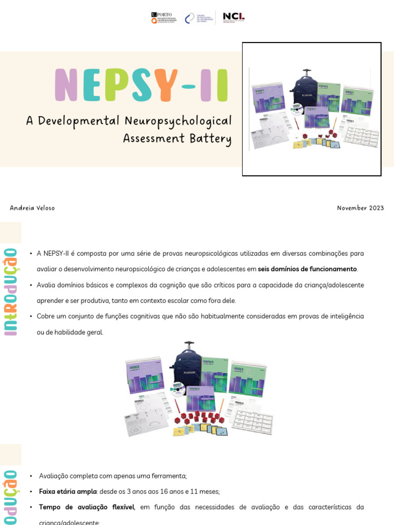 Nepsy Ii | PDF | Emoções | Cognição