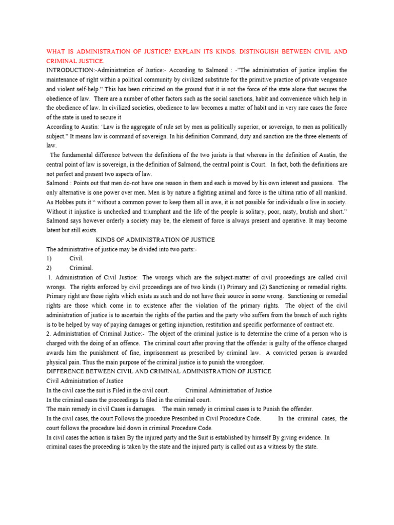 What Is Administration of Justice Explai | PDF | Natural Law ...