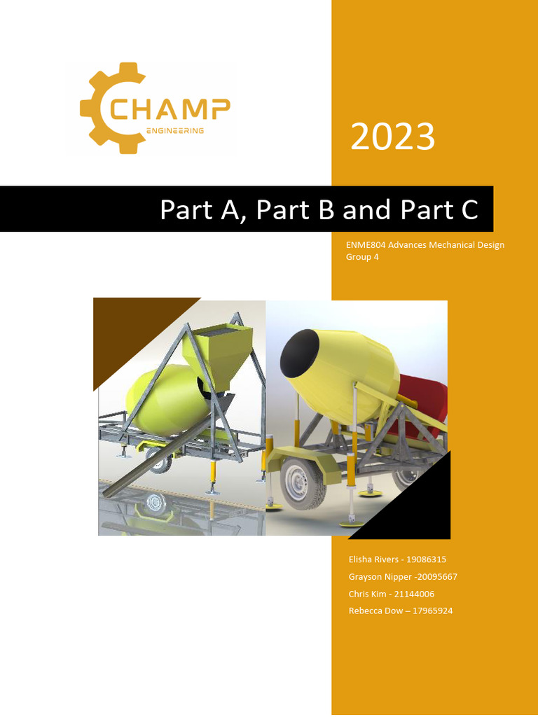 Advanced Mechanical Design Report-Rebecca (2417) | PDF | Concrete ...