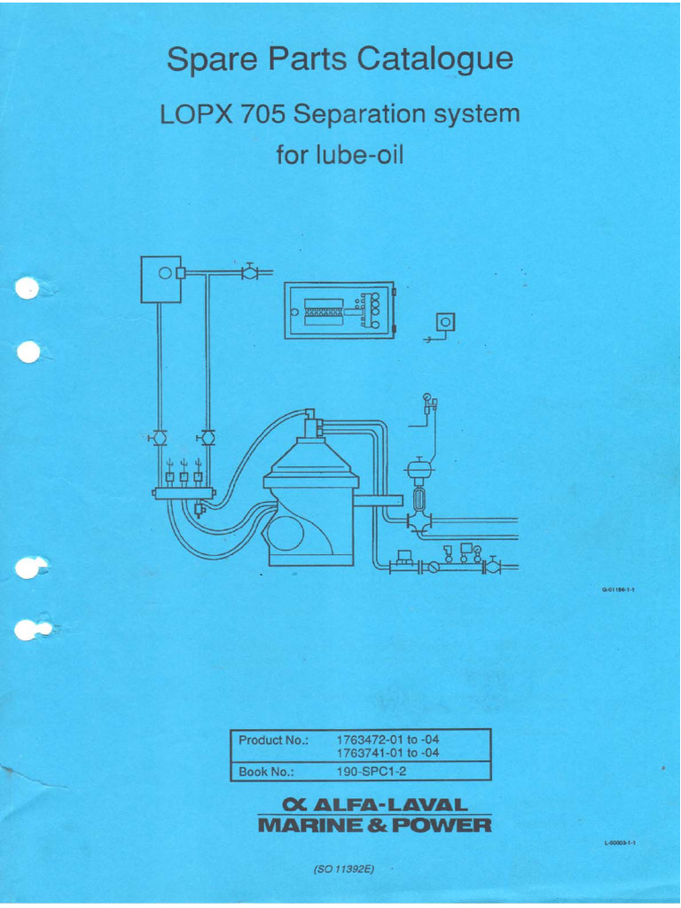 Alfa-Laval LOPX-705 Lube Oil | PDF