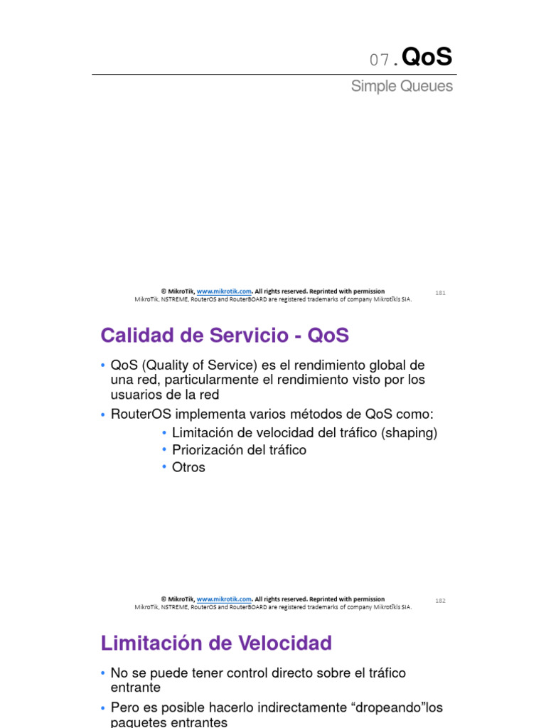7 Qos | PDF | Calidad de servicio | Protocolos de internet