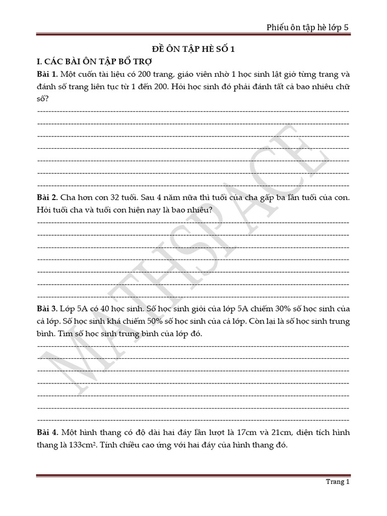 On Tap He Toan 5 Len 6 | PDF