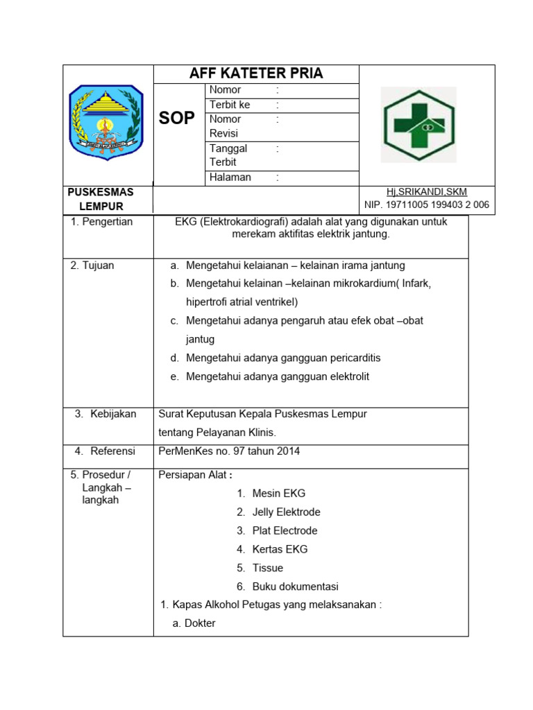 Aff Kateter Pria: Puskesmas Lempur | PDF