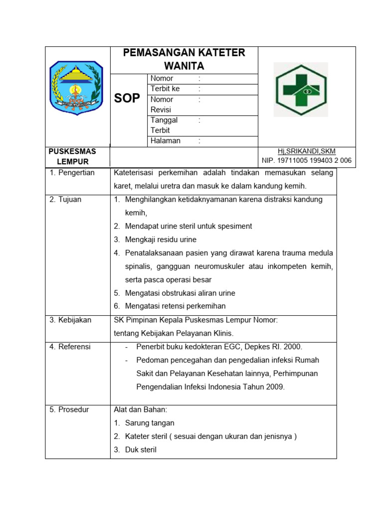 Pemasangan Kateter Wanita | PDF