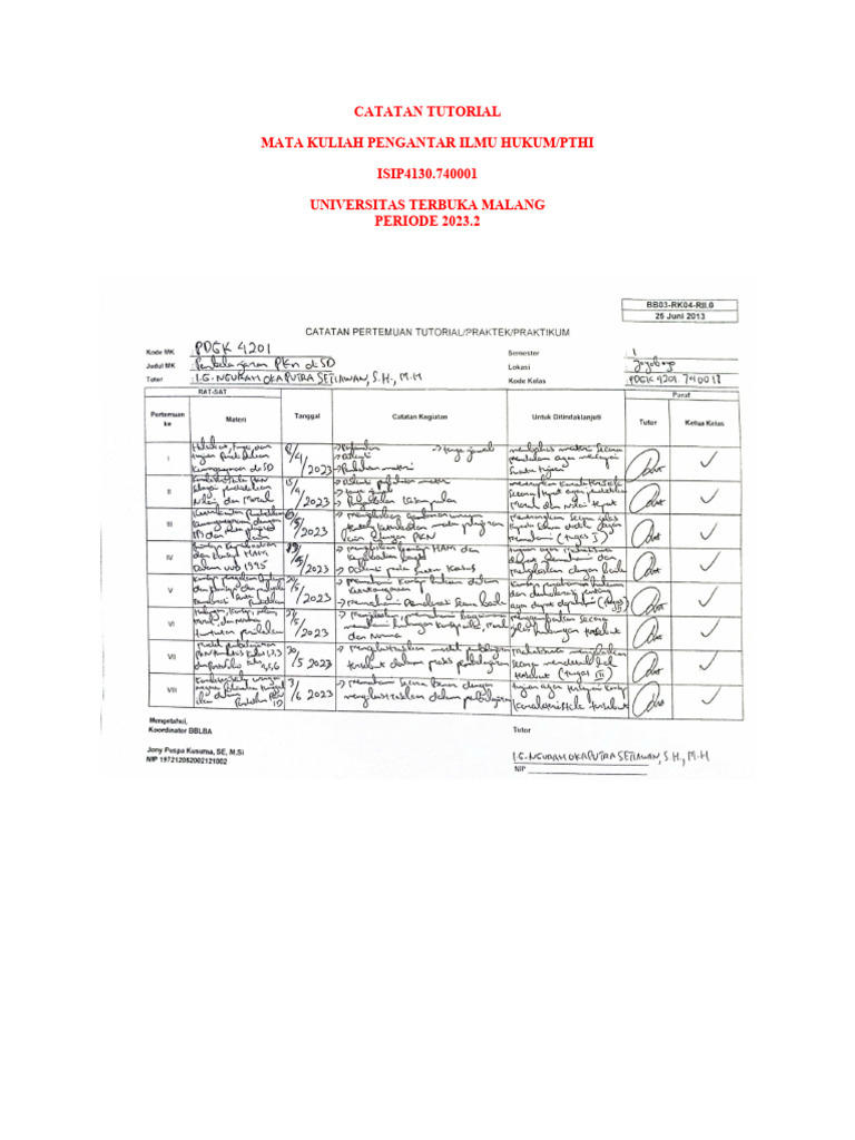 Catatan Tutorial | PDF