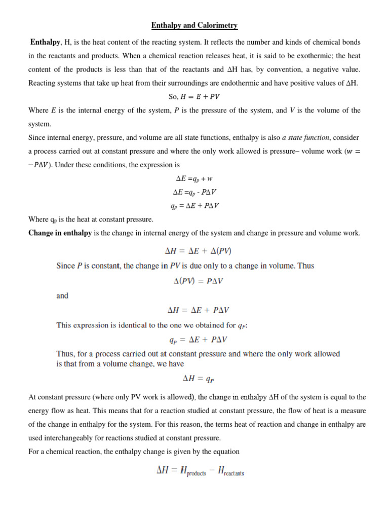 THERMOCHEMISTRY-2-PDF | PDF | Heat | Enthalpy