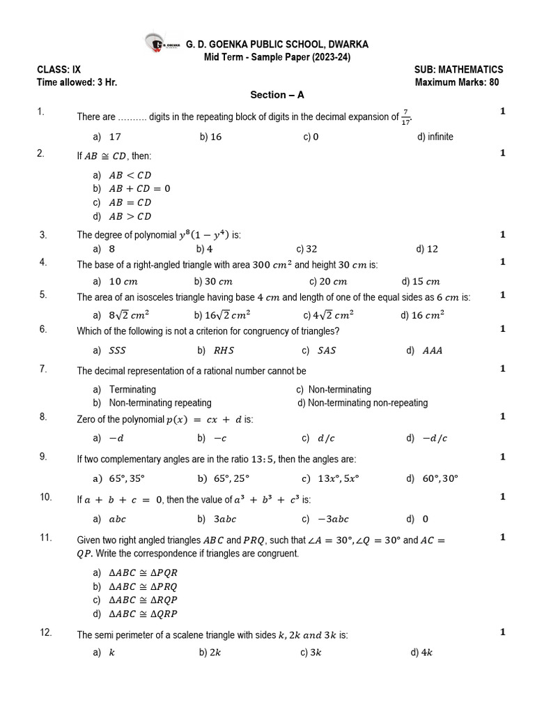 Math 24 | Download Free PDF | Mathematics | Elementary Geometry