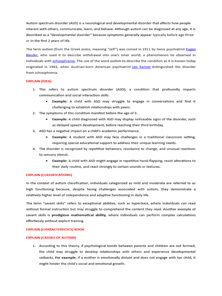 Autism Script Report | Download Free PDF | Autism Spectrum ...