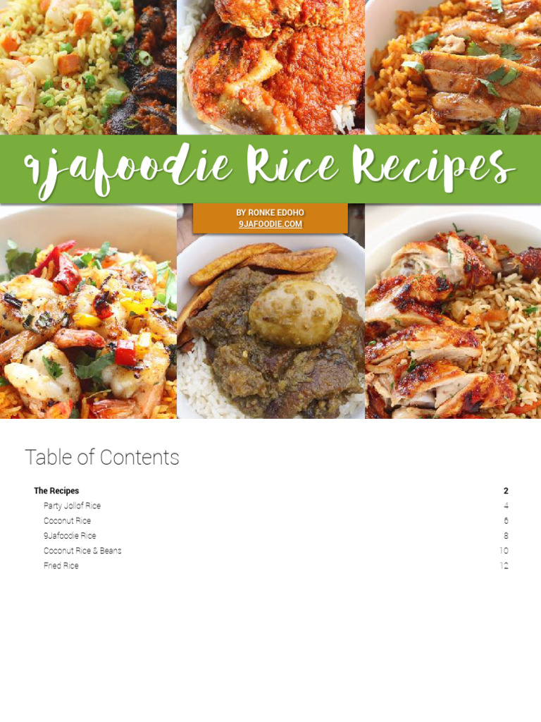 9jafoodie Rice Recipe Collection | PDF | Teaspoon | Stir Frying