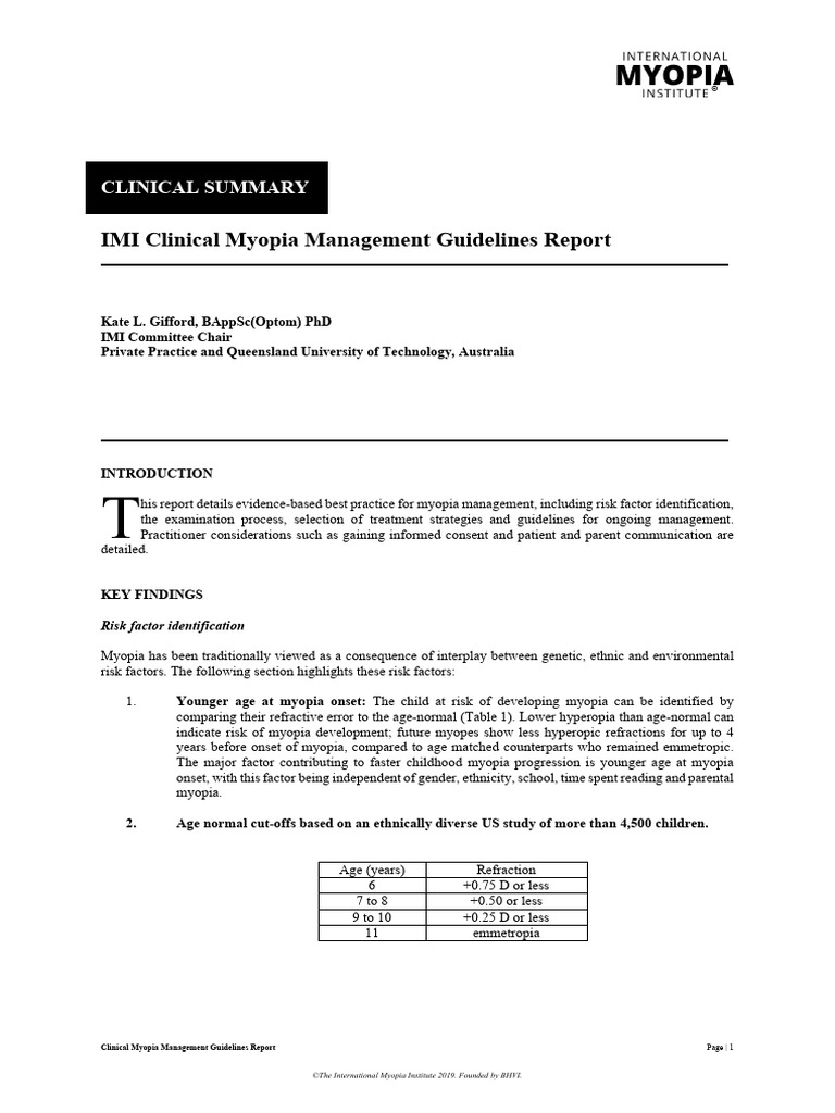 .02.12 - IMI Clinical Myopia Management Guidelines - English | PDF ...