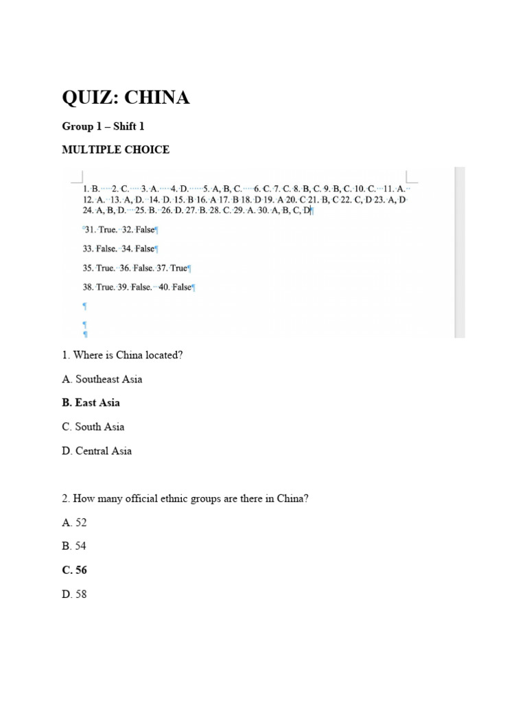 QUIZ | PDF | Confucianism | China